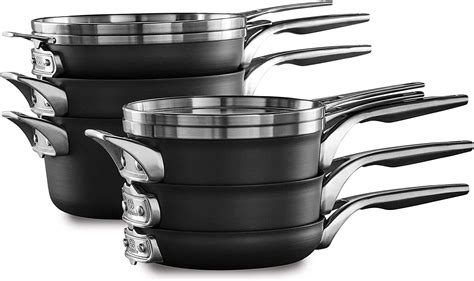 Calphalon Premier Space Saving Stainless Steel Pots And