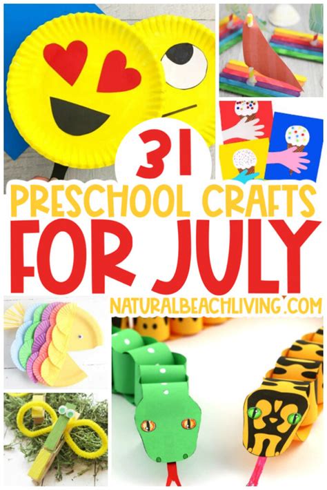 40 July Preschool Crafts Summer Art And Craft Activities Natural