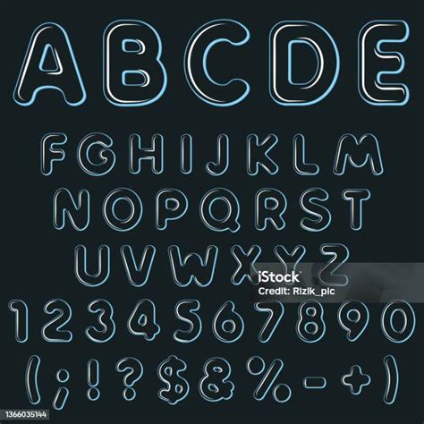 투명 공기 풍선 풍선에서 알파벳 문자 숫자와 표지판 격리된 벡터 개체입니다 문자에 대한 스톡 벡터 아트 및 기타 이미지 문자