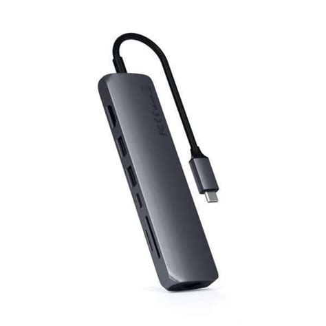 Type C Slim Multi Port Adapter With Ethernet Usb C Satechi Space Gray X
