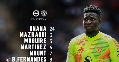 신입생 더 리흐트지르크지 벤치 출발···맨유 브라이턴전 선발 라인업 공개 Epl 라인업