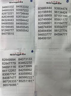 Golden Number Postpaid Number Sim Card Starthub Prepaid Auspicious Number Singtel