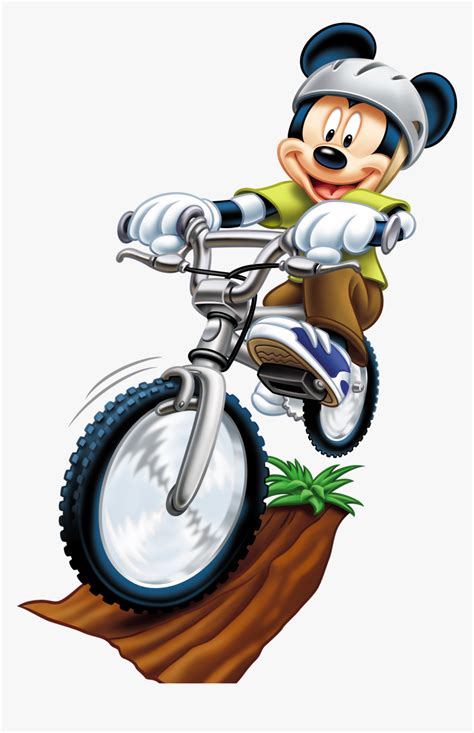 Mickey Mouse On Cycle Hd Png Download Kindpng