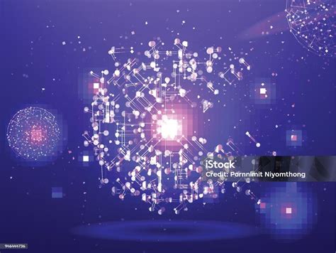 기술 공간 갤럭시connect 선과 점 들을 추상화 합니다 연결 과학 및 기술입니다 분자 구조 Dna 또는 신경 Compositionpoints 선 및 별과 우주의 형태로