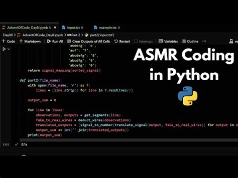 ASMR Coding Solving Python Puzzles Advent Of Code Day YouTube