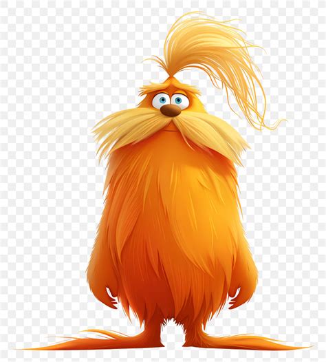 Lorax Orange Cartoon Character With A Funny Expression Png