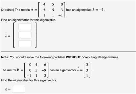 Solved Has An Eigenvalue Points The Chegg Com