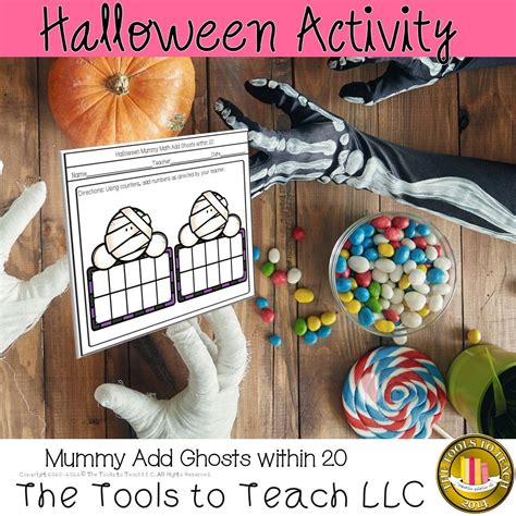 Halloween Mummy Add Within 20 Halloween Math Halloween Educational Math Activities