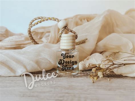 Car Diffuser Mockup Label Template Canva Mockup Car Air Freshener Mockup Reed Diffuser Label