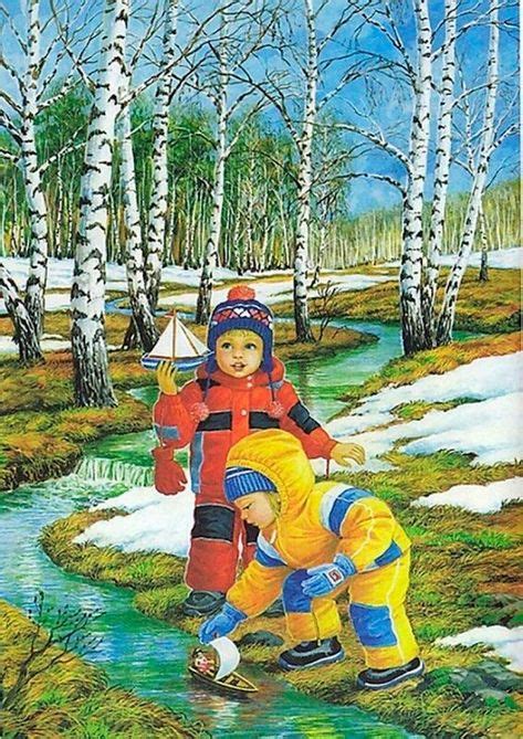 Spring Fun Illustrated By Eugene Весна Наглядные пособия Дошкольные проекты
