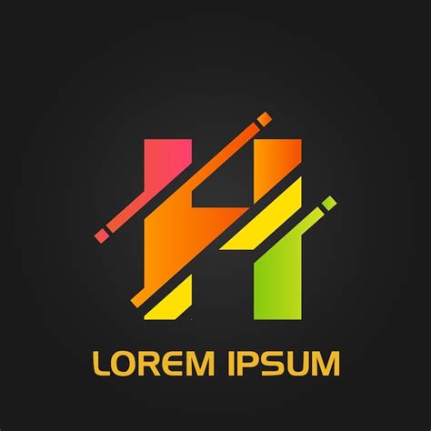 Premium Vector H Letter Rainbow Abstract Style Initial Logo