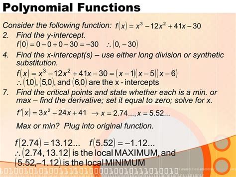 Polynomial Functions Review PPT