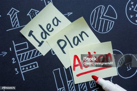 단어 아이디어 계획 및 실행 재무 그래프 사업 전략 및 성장 잠재력 개발에 대한 스톡 사진 및 기타 이미지 개발 계획 골인 Istock