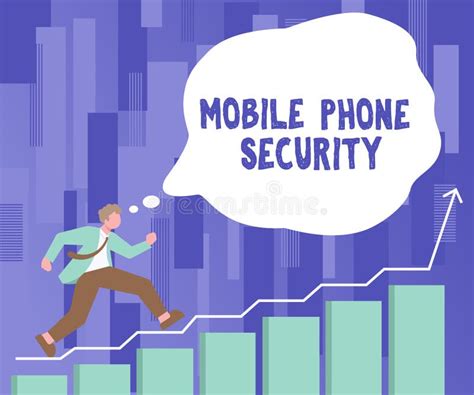 Sign Displaying Mobile Phone Security Business Idea Secure Data On Mobile Devices Wireless