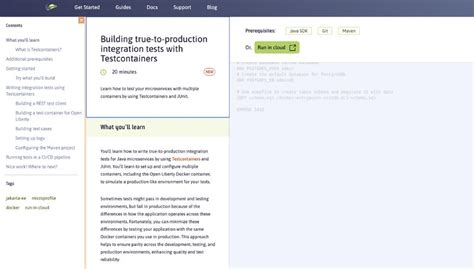 open liberty on linkedin testing java microservices testcontainers