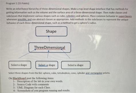 Solved Program 1 15 Points Write An Inheritance Hierarchy
