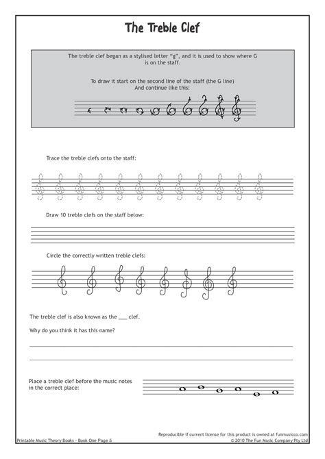 Free Printable Music Theory Worksheets Printable Worksheets