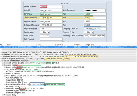 X X SIP Trunk Field Definitions SIP Packet Map XBLUE