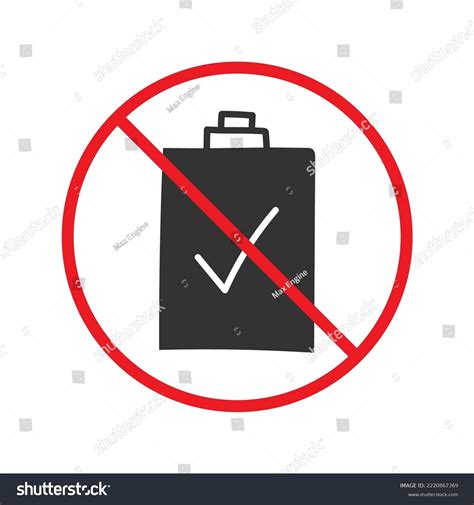 No Document Checkmark Icon Forbidden File Stock Vector Royalty Free