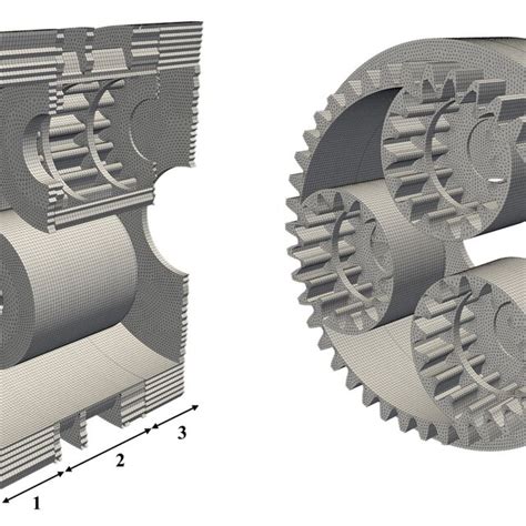 Longitudinal And Cross Views Of The Assembled Mesh A Full Extruded