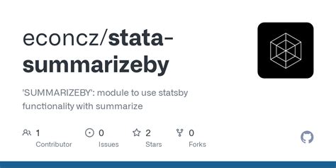 Github Econczstata Summarizeby Extend Statsby For Summarize With The Same Syntax But No