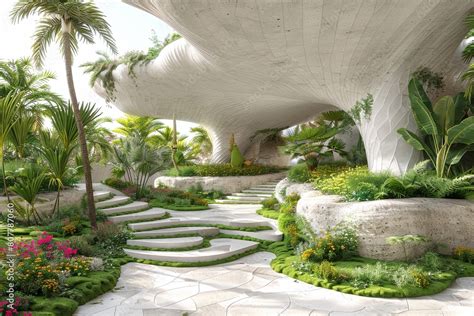 Biomimicry Inspired Sustainable Community Center Leaf Structured