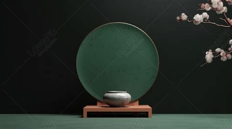 정교한 짙은 녹색 배경에 일본 제품 쇼케이스를 놀라운 3d로 렌더링 정교 배경 놀라 배경 어두운 배경 이미지 Hd 정교