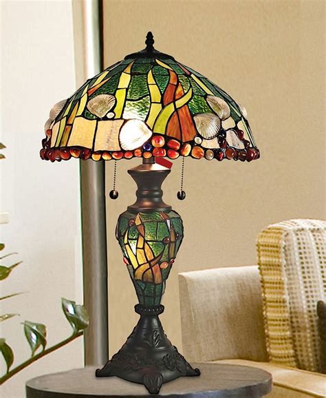 Dale Tiffany Coral Seashells Table Lamp With Night Light Macys