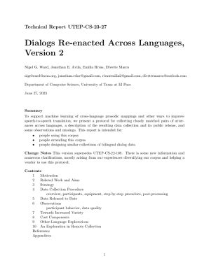 Fillable Online Dialogs Re Enacted Across Languages Version Fax Email Print Pdffiller