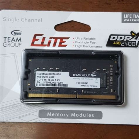 Promo Memory Ram Team Elite Sodimm Ddr4 Pc19200 2400mhz 4gb Diskon 10 Di Seller Valmai Store