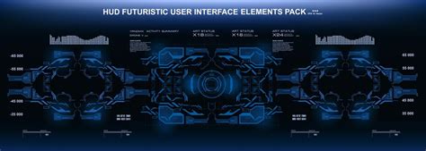 미래형 가상 그래픽 터치 사용자 인터페이스 Hud 인터페이스 요소 Hud 대시보드 디스플레이 프리미엄 벡터