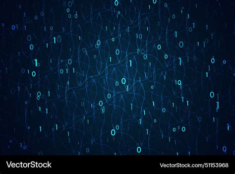 Stream Of Encoded Data Abstract Digital Code Vector Image