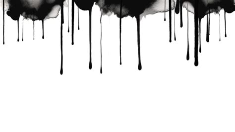 Gritty Black Ink Spill Dripping Texture On White Background 34721492