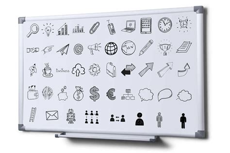 白板纸上涂鸦procreate画笔 Flipchart Doodles For Business Procreate 摄视觉