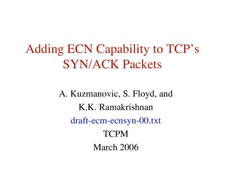 adding ecn capability to tcp s syn ack packets