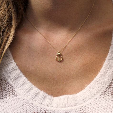 Anchor Necklace Etsy