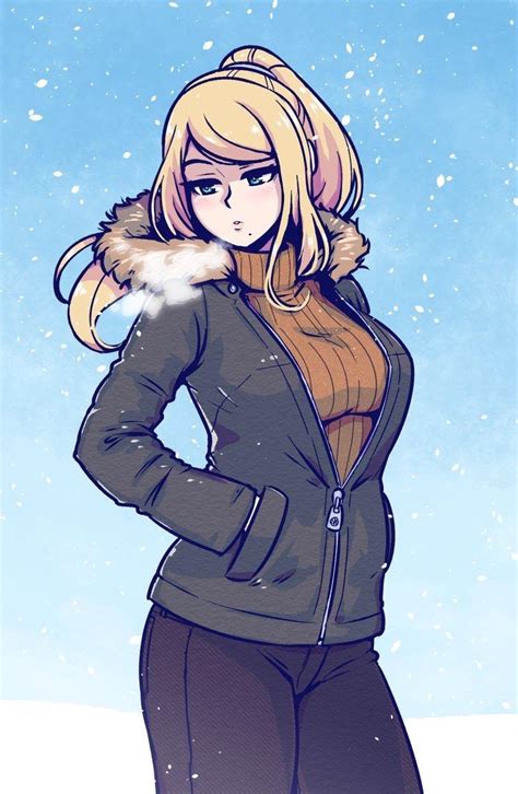 Casual Samus Staying Warm For The Winter Art By Akairiot R