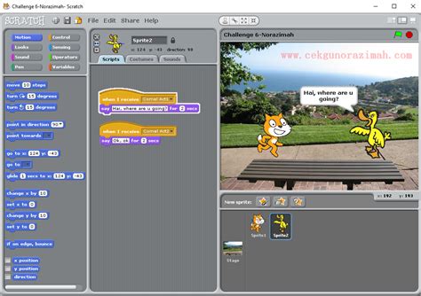 jom belajar scratch broadcasting ~ cikgu norazimah