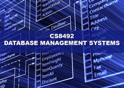 Cs8492 Database Management Systems Notes