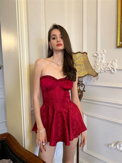 Airina Dress Red Nana Jacqueline Designer Wear