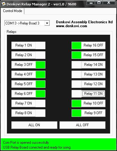Usb 16 Relay Manager Denkovi A E Ltd