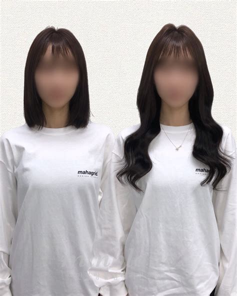 민블랑붙임머리 해운대붙임머리 장산붙임머리 부산붙임머리 서면붙임머리 경성대붙임머리 광안리붙임머리 수영붙임머리 유팁 16인치 전체연장 붙임머리 밋밋한 단발스타일에서