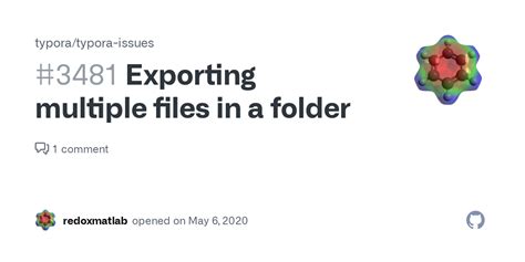 Exporting Multiple Files In A Folder · Issue 3481 · Typoratypora