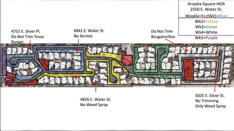 Landscaping Map Arcadia Square Hoa