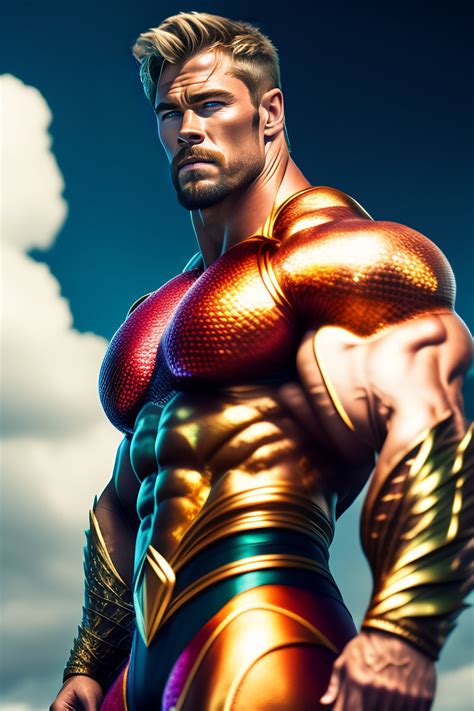 Lexica Chris Hemsworth As Aquaman Ripped With Big Muscles No Mask