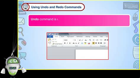 using undo and redo commands computer class 4 youtube