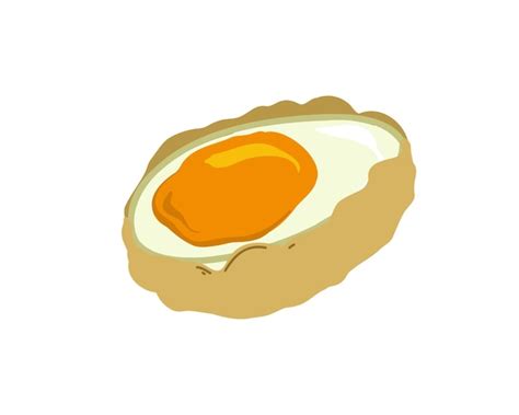 일본식 계란찜 평면 벡터 일러스트 레이 션 프리미엄 벡터