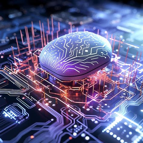 Premium Ai Image Glowing Circuit Board Complex Technology Inside Modern Computer Generated By Ai