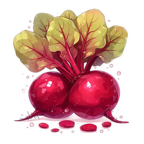Premium Vector Sliced Beetroots With Deep Red Flesh