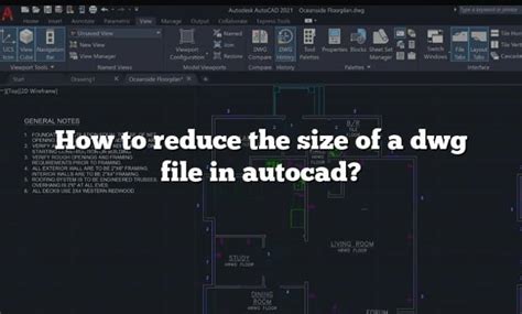how to reduce the size of a dwg file in autocad